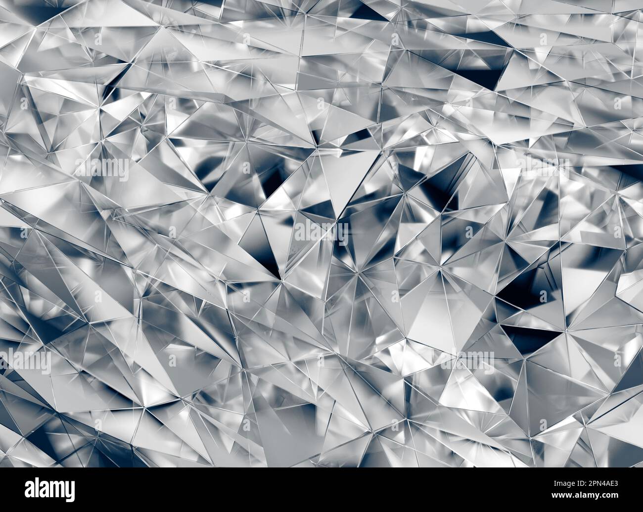 Abstract silver chrome crystal texture close up background 3d ...
