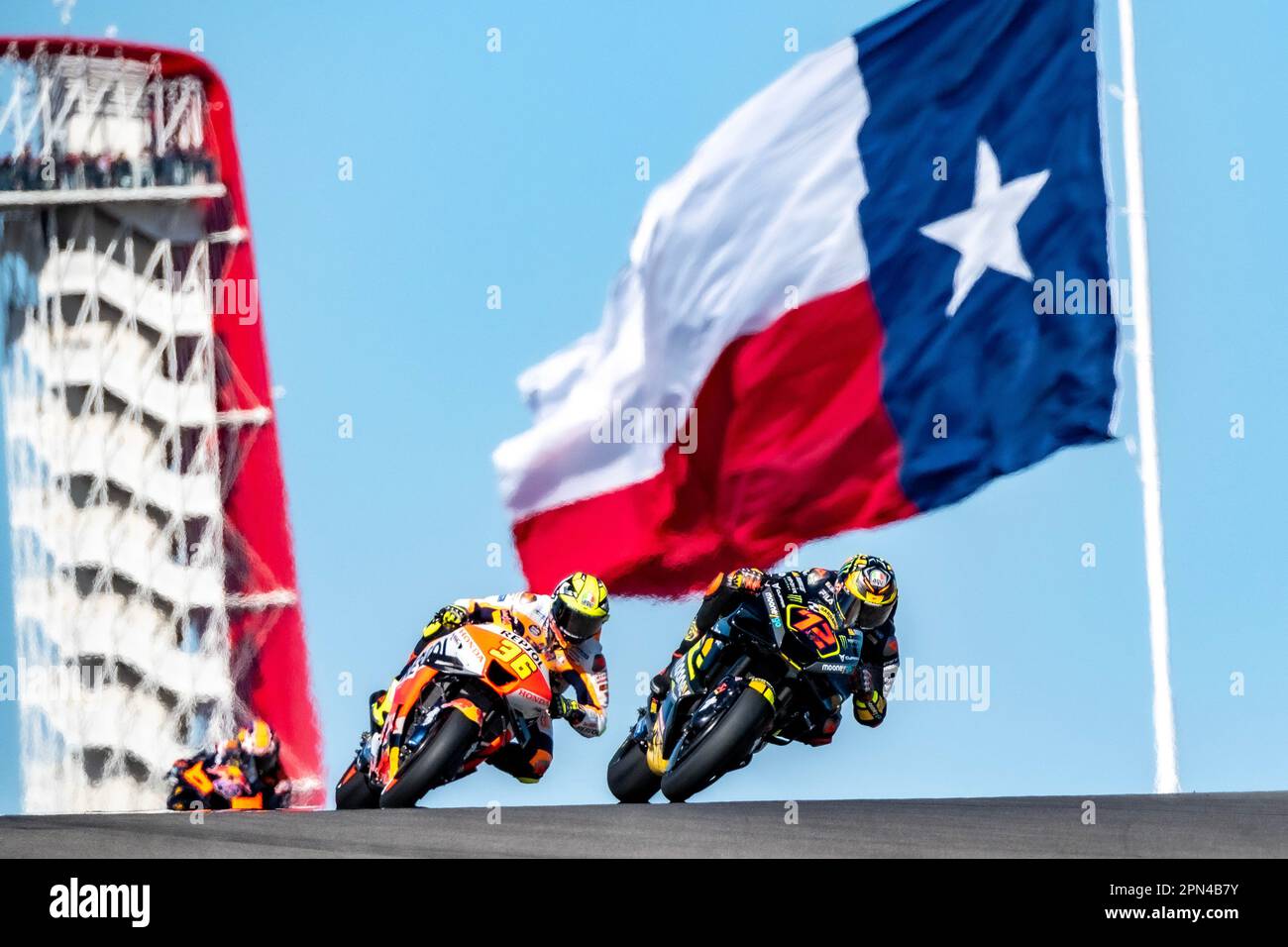 Texas, USA. 16th Apr, 2023. Morning warmups as Marco Bezzecchi #72 with ...
