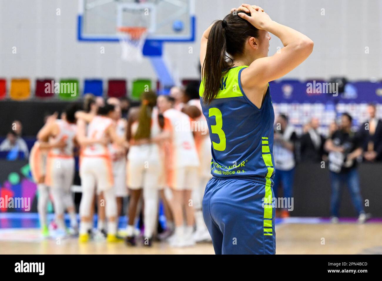 Prague, Czech Republic. 16th Apr, 2023. in action during the during the ...