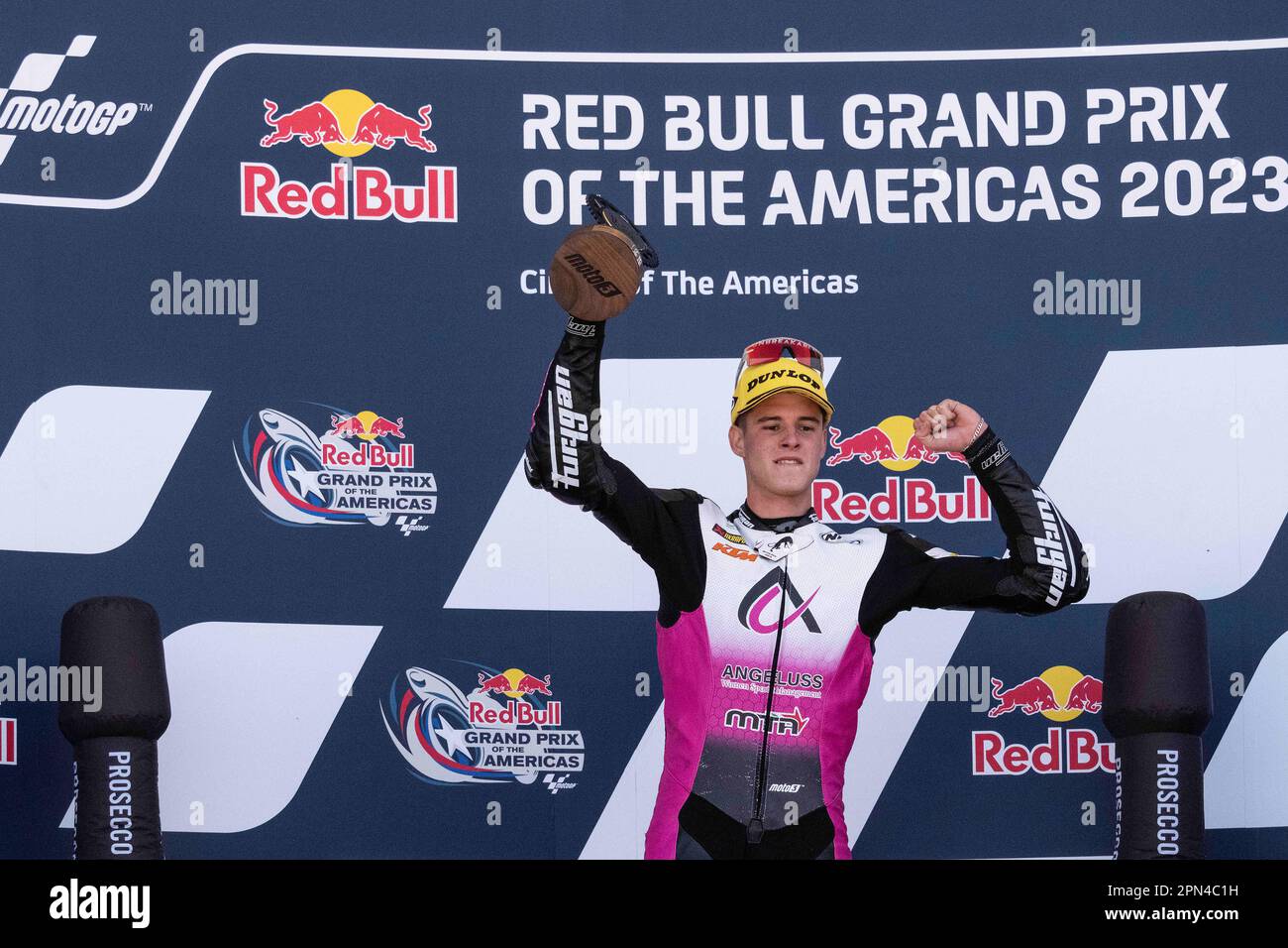 The Americas. 16th Apr, 2023. Ivan Ortola (48) takes the win Moto3 at ...