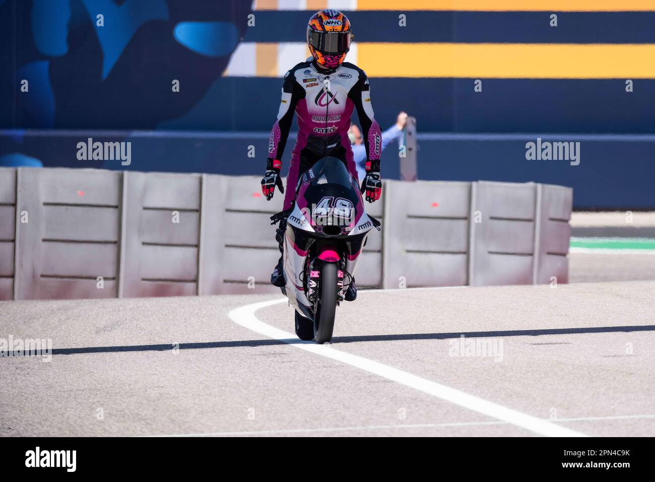 The Americas. 16th Apr, 2023. Ivan Ortola (48) takes the win Moto3 at ...