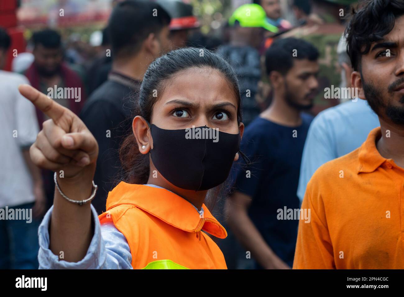 4 April, 2023. Fire in Bongobazar Market Stock Photo - Alamy