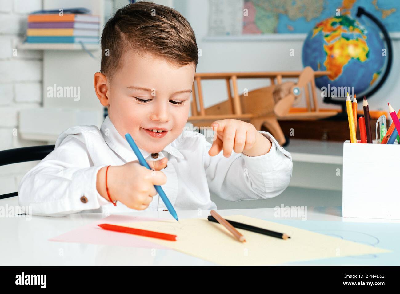 Education, elementary school, kids learning concept. School kids with ...