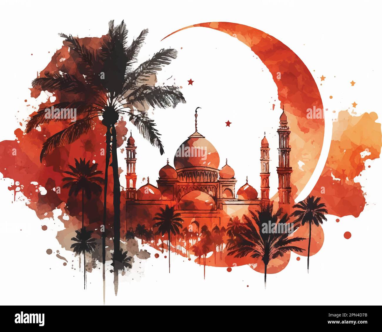 Arabian date tree Stock Vector Images - Alamy