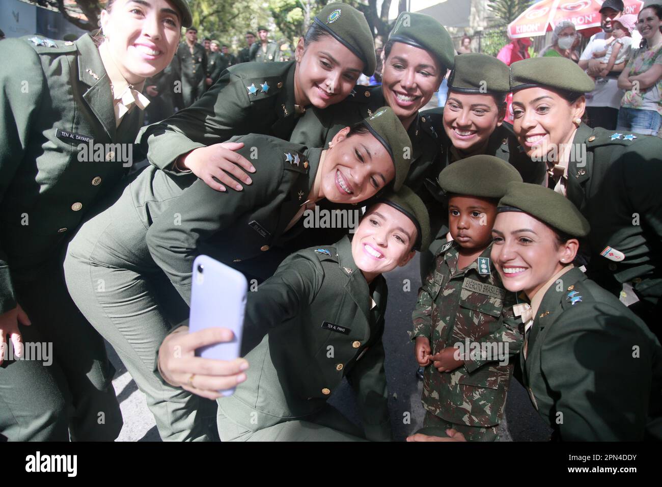 salvador, bahia, brazil - september 7, 2022: military personnel of the ...