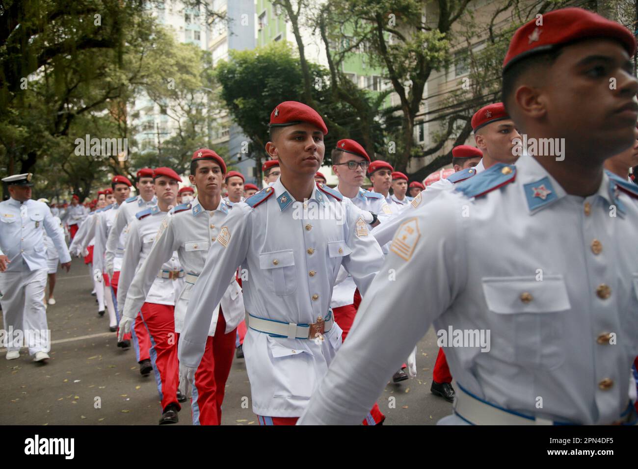 salvador, bahia, brazil - september 7, 2022: military personnel of the ...