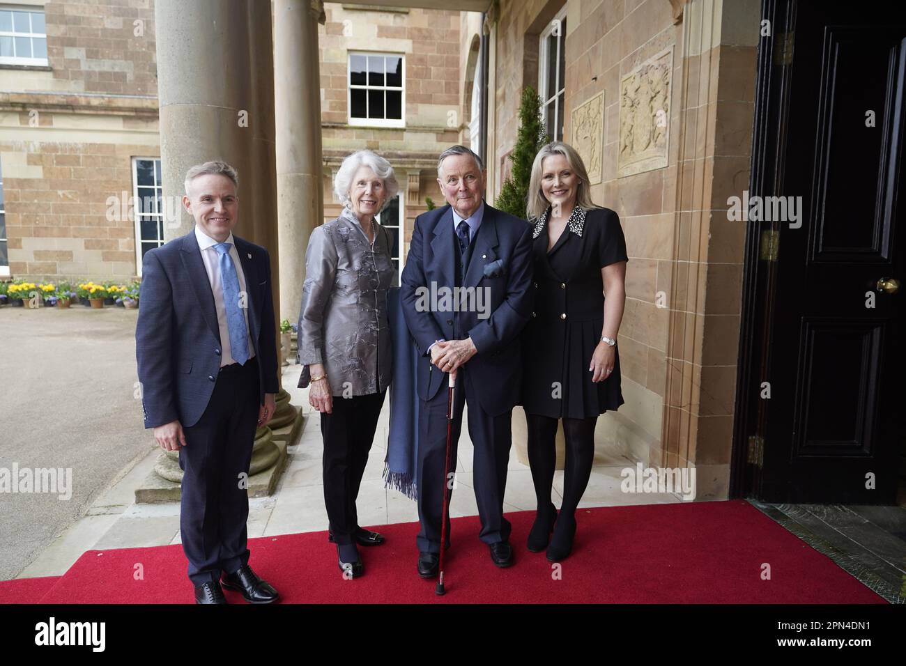 John de Chastelain and wife Mary Ann is welcomed by Laura McCorry of ...