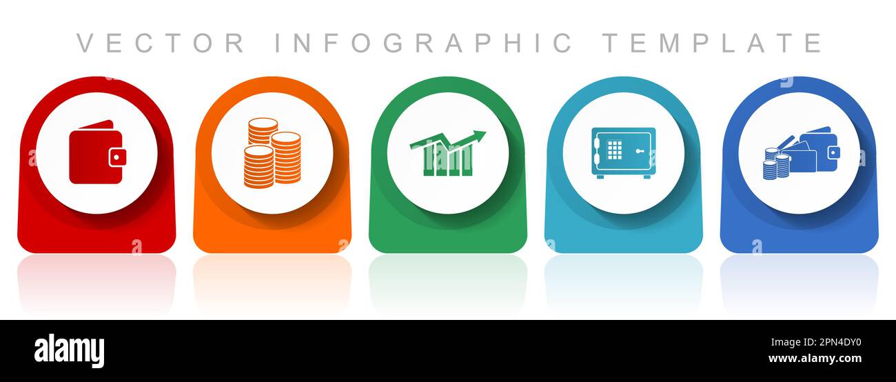 Banking icon set, flat design miscellaneous colorful icons such as ...