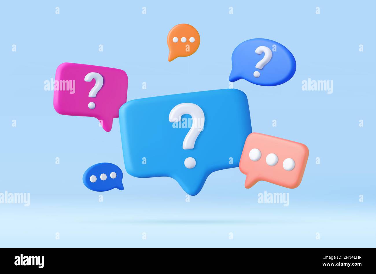 3d Speech bubble with question mark Stock Vector Image & Art - Alamy