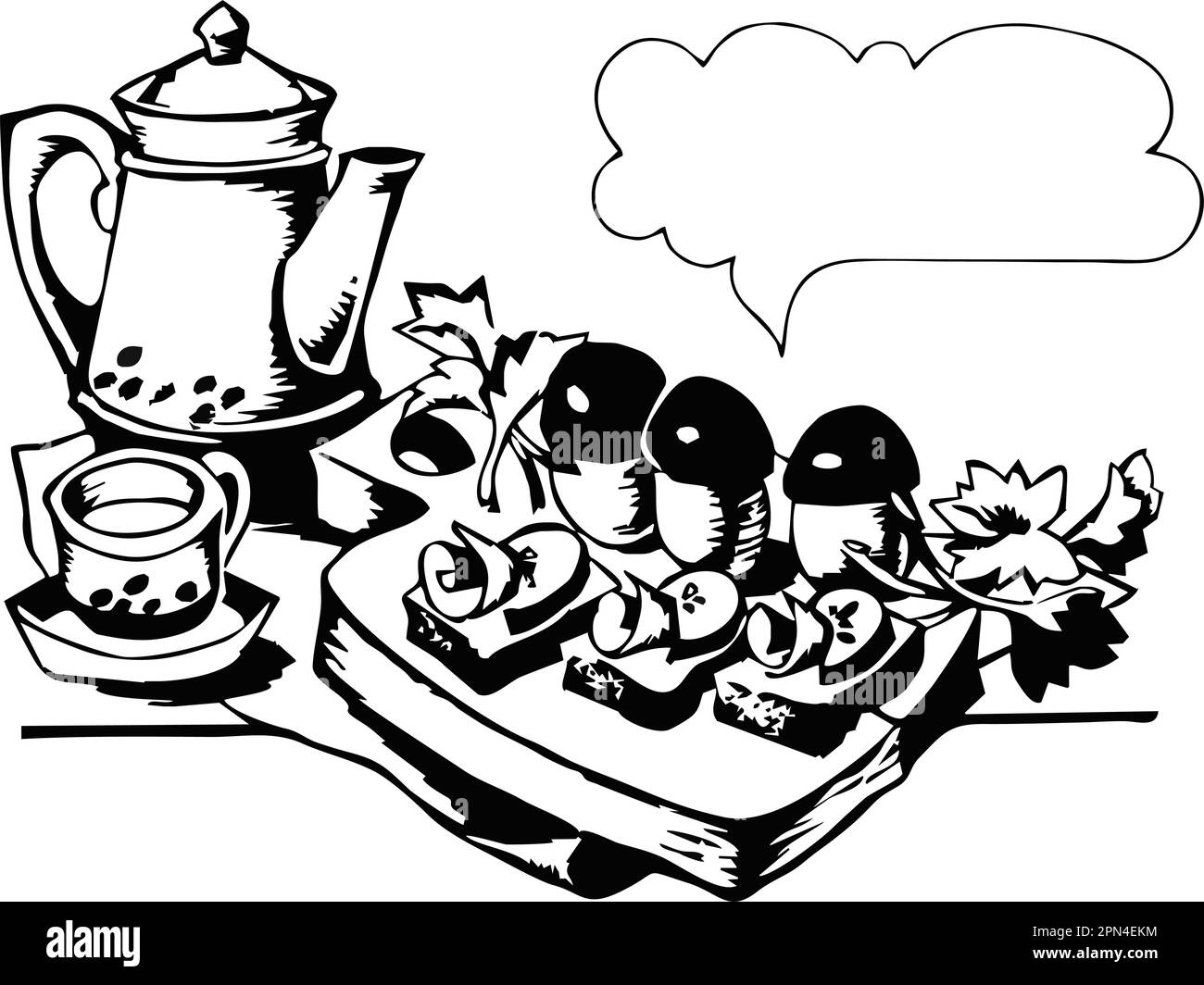 Food hand drawn illustration for design. Food ingredients illustration ...