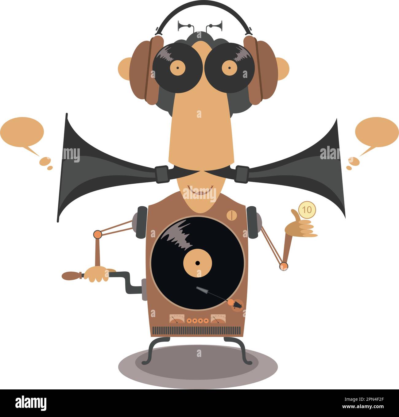 Funny jukebox. Jukebox cartoon illustration Stock Vector Image & Art ...