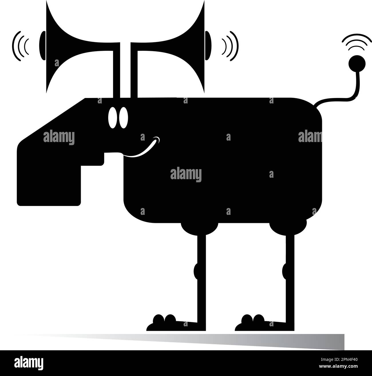 Cartoon elk or deer concept illustration. Cartoon elk or deer with ...