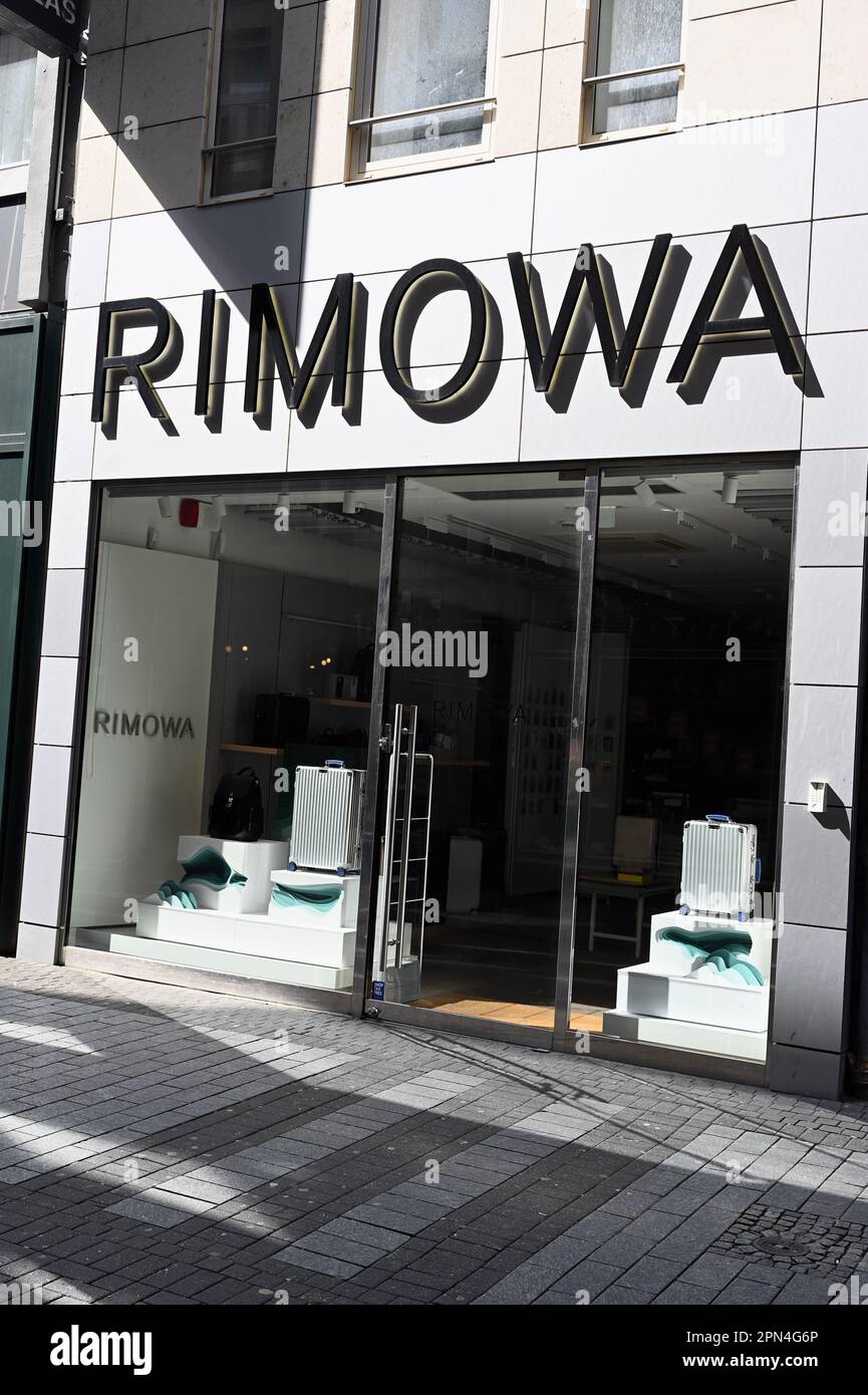 Cologne, Germany. 09th Apr, 2023. Logo, lettering on a branch of the ...