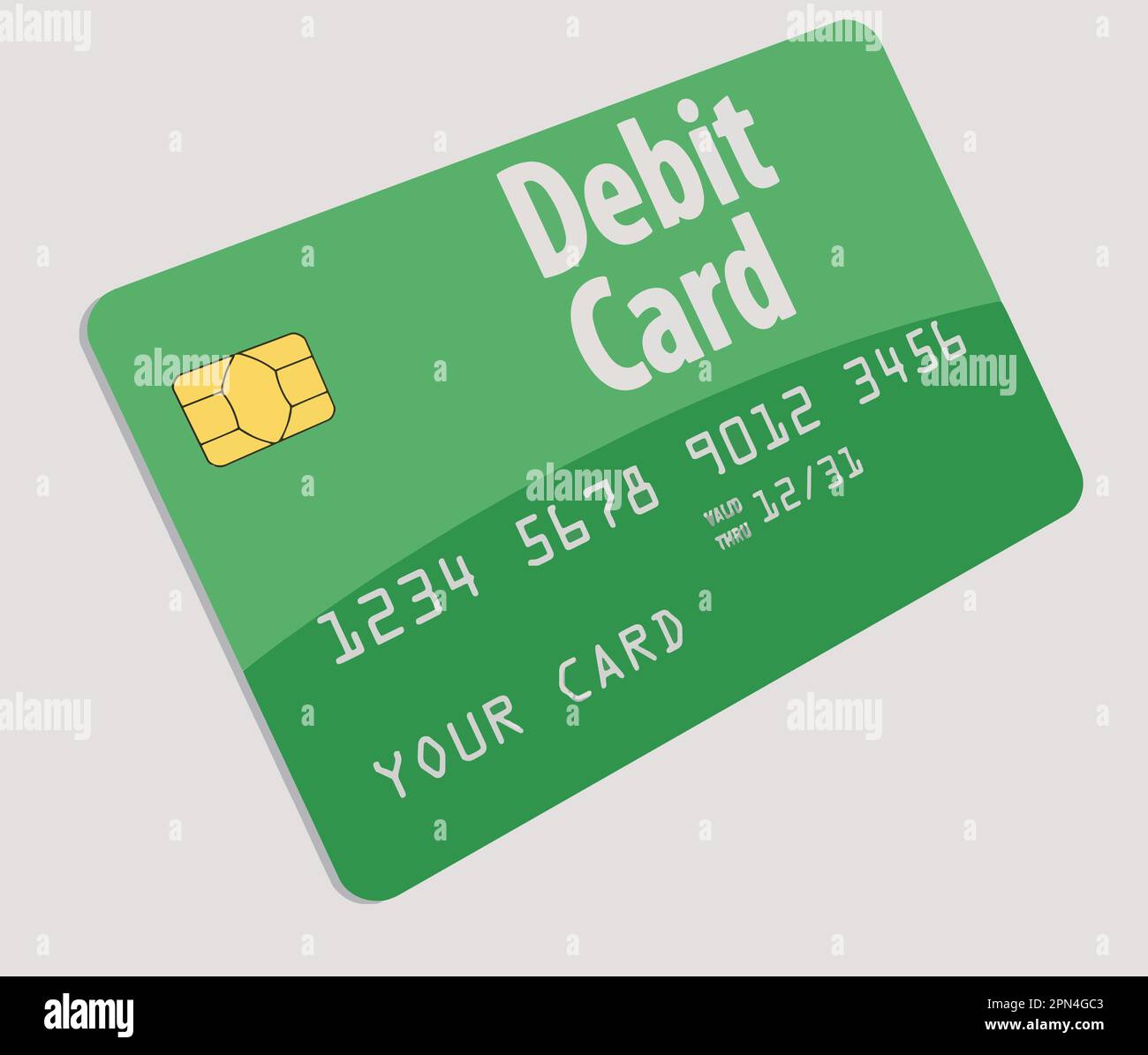 Here is a generic, mock, credit card or debit card that is realistic in ...