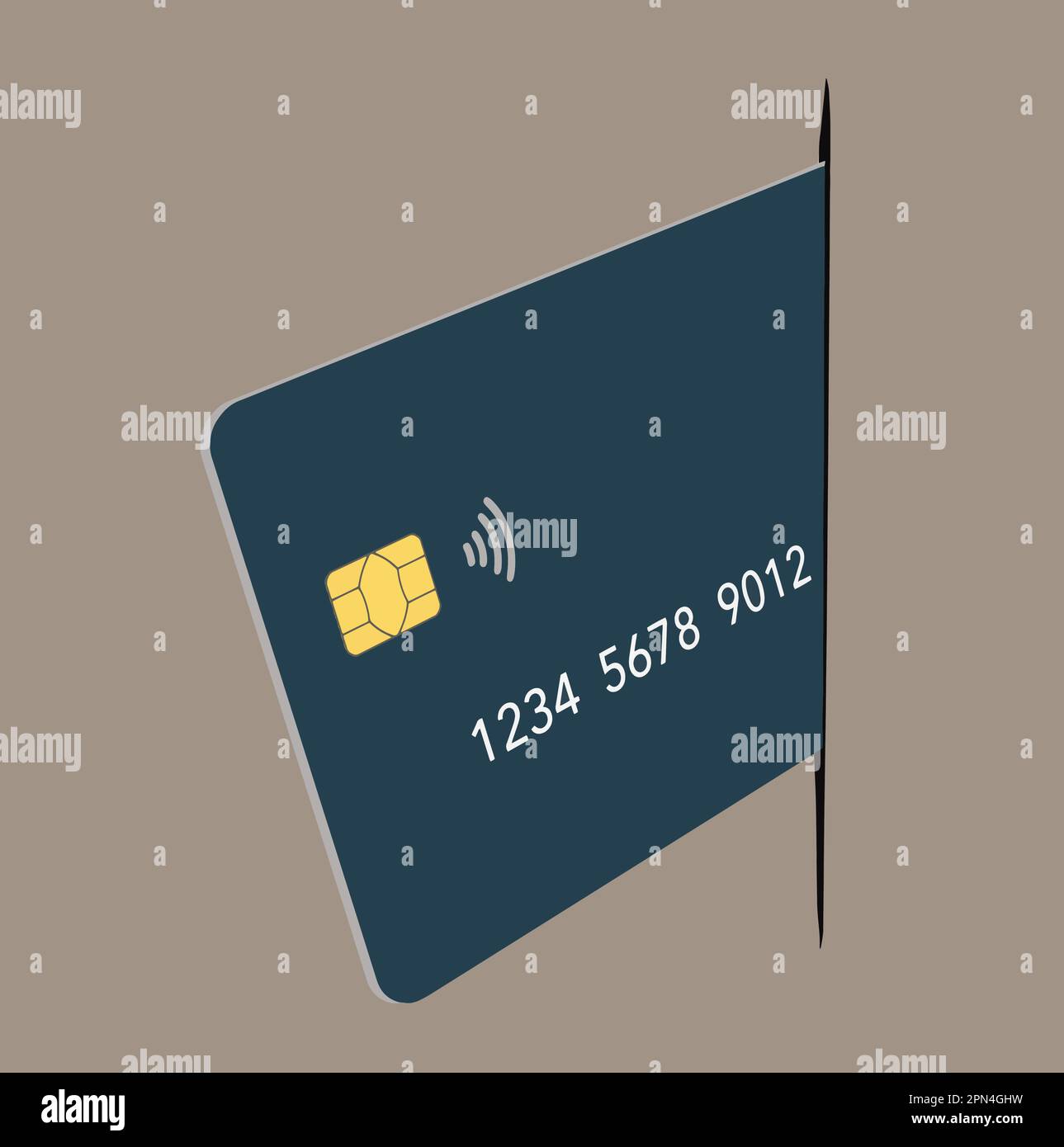 Here is a generic, mock, credit card or debit card that is realistic in ...