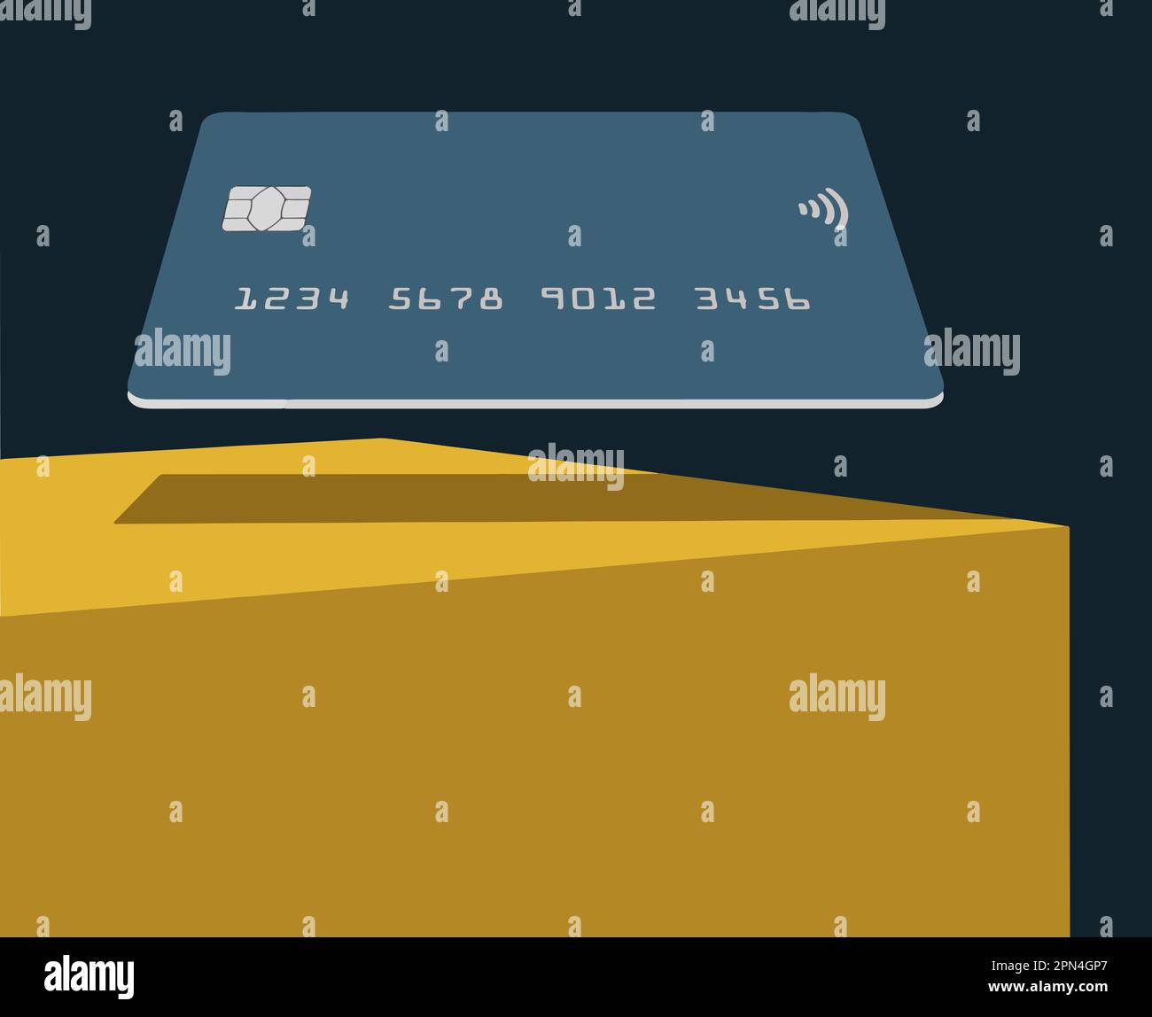 Here is a generic, mock, credit card or debit card that is realistic in ...