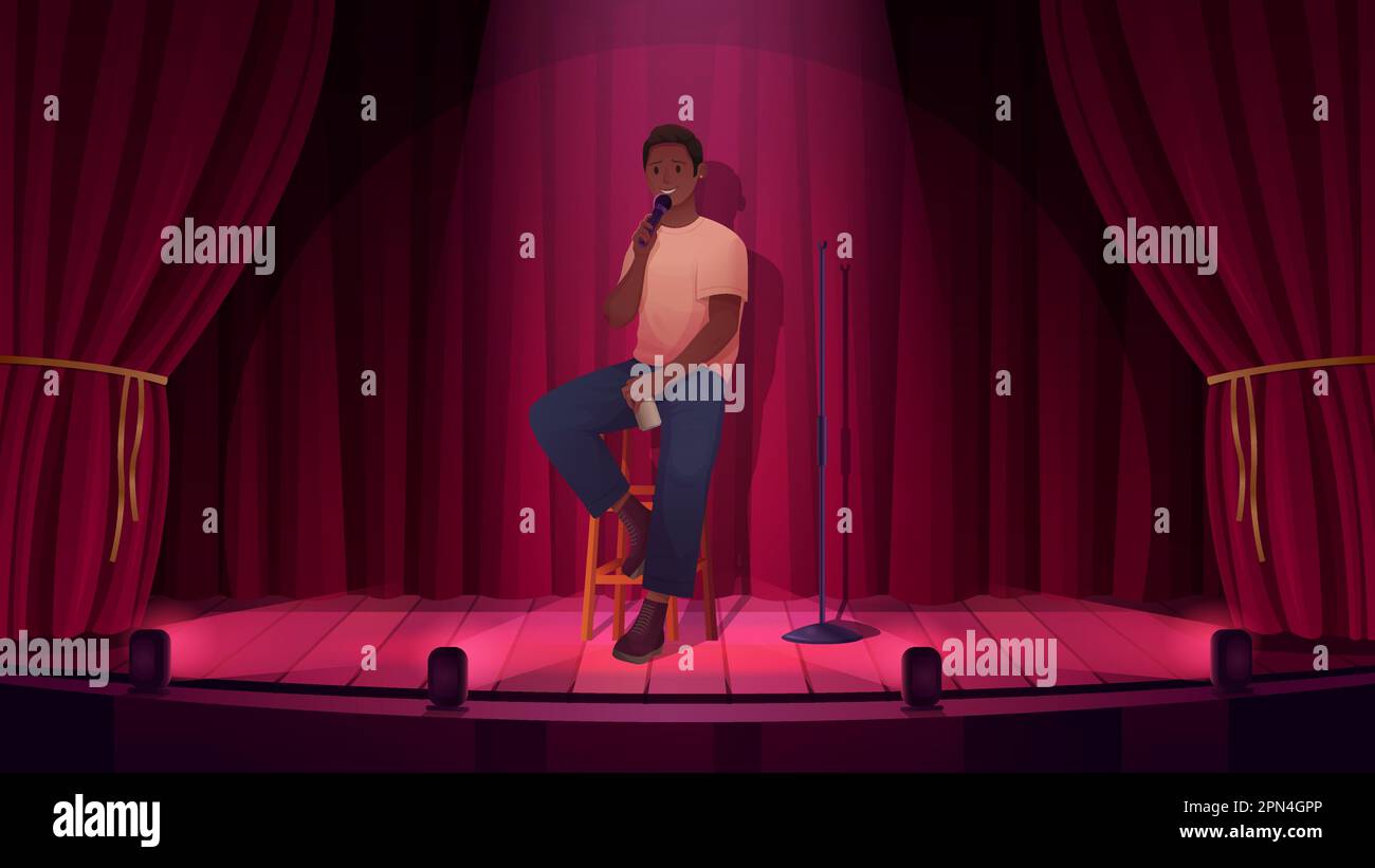 Monologue On Stage Stock Vector Images Alamy