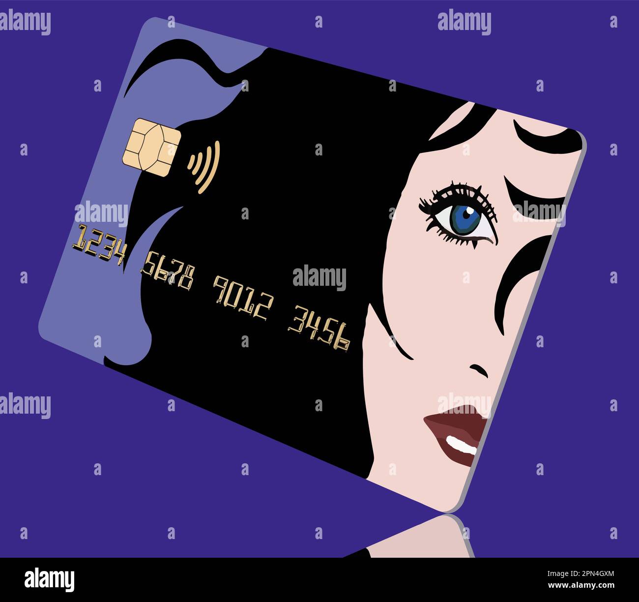 Here is a generic, mock, credit card or debit card that is realistic in ...