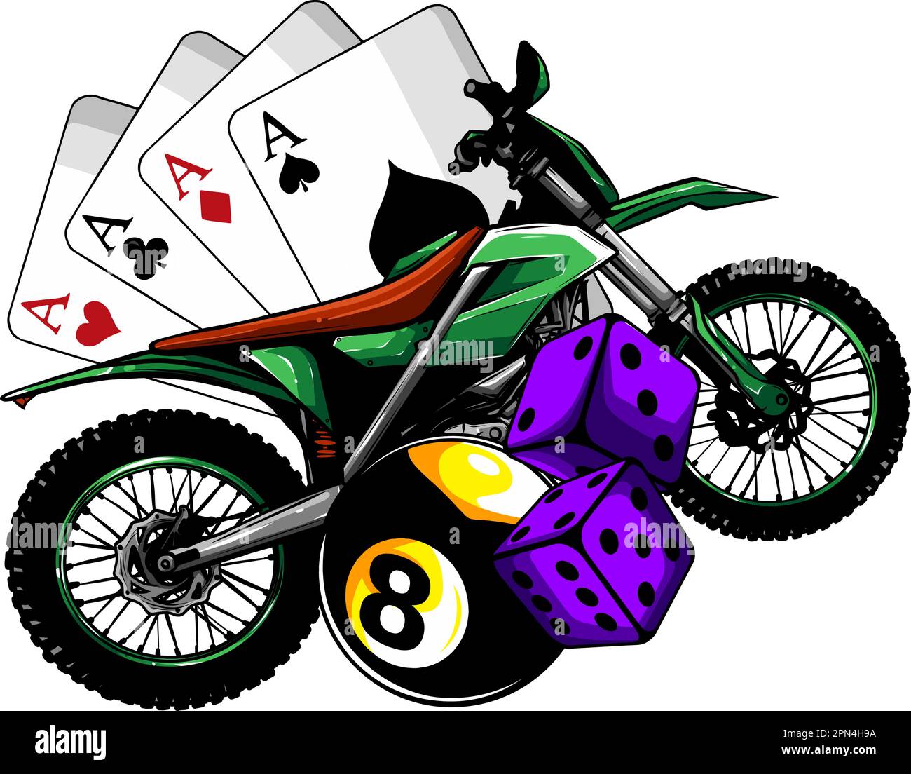 Illustration vector of graphic of Motocross digital design Stock Vector ...