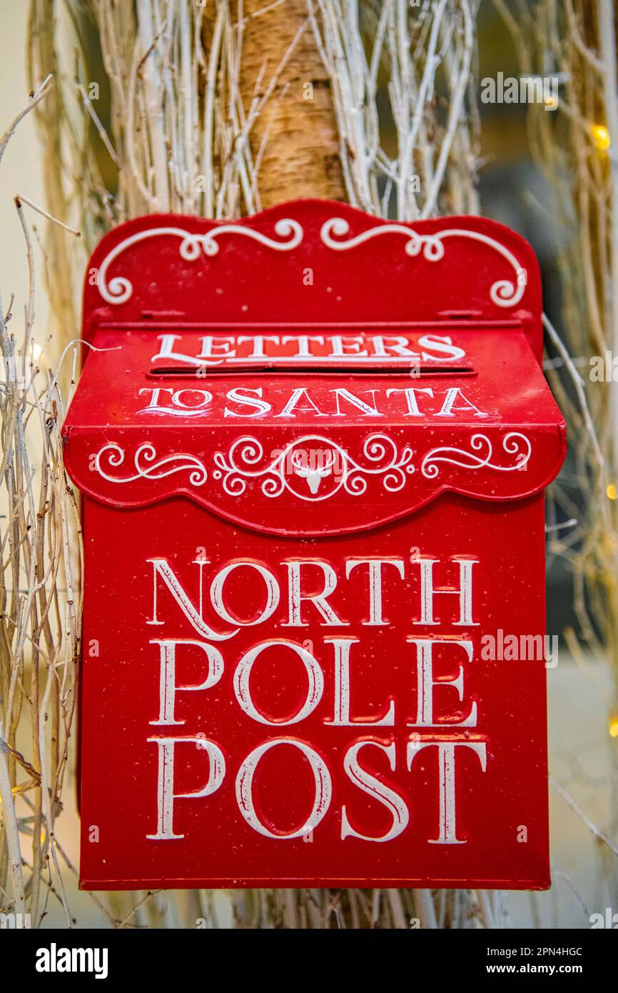 Father Christmas sign Stock Photo - Alamy