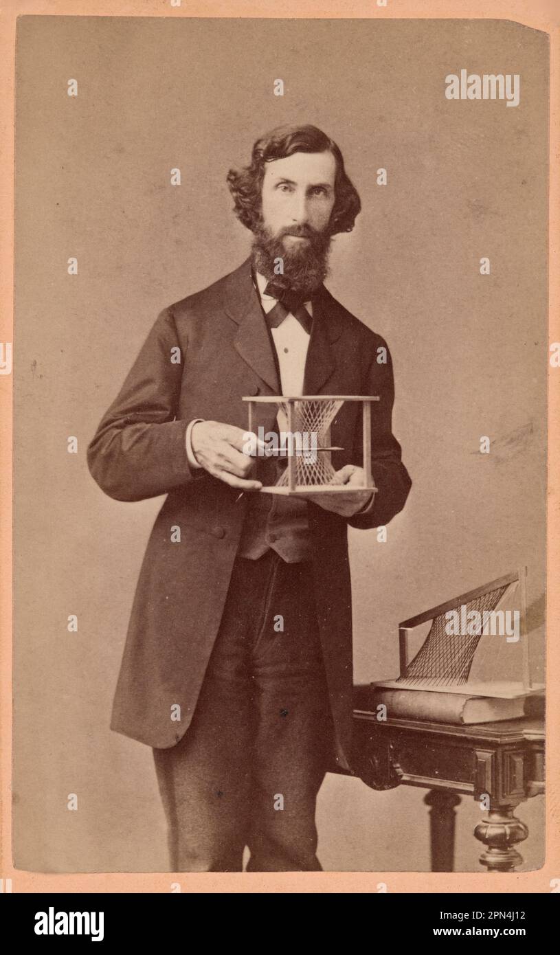 Vintage photographic portrait of American mathematician and teacher ...