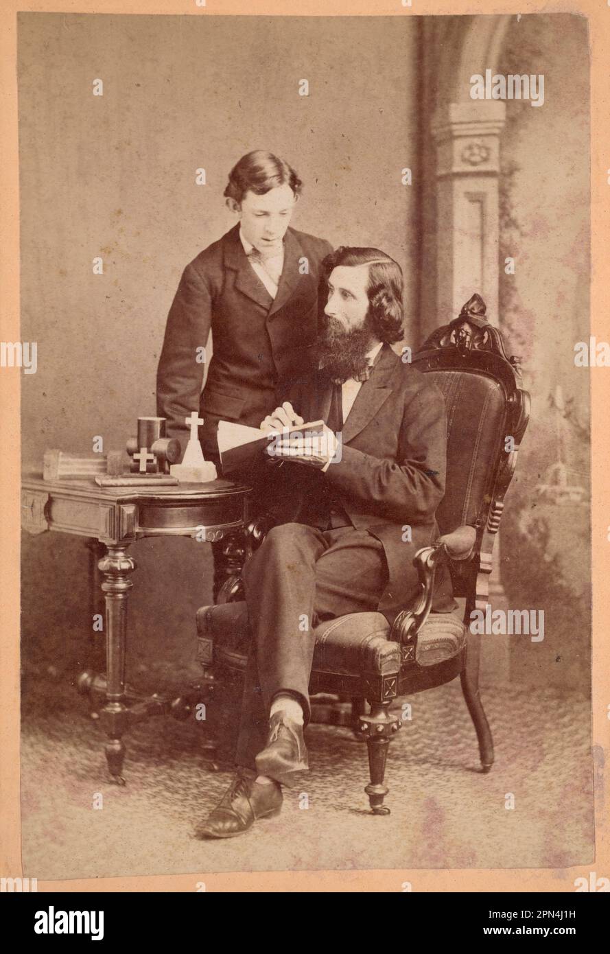 Vintage photographic portrait of American mathematician and teacher ...