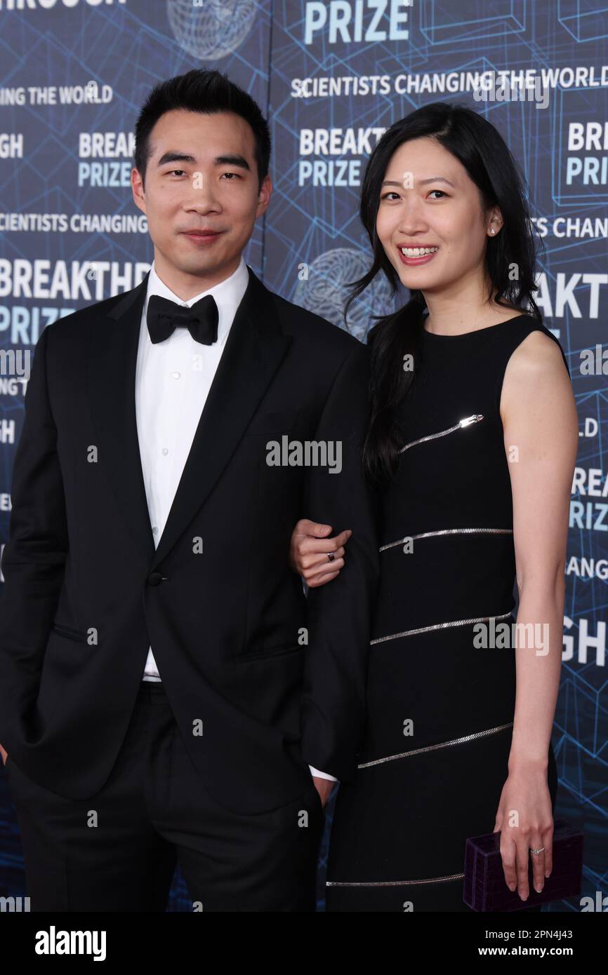 Los Angeles, USA. 15th Apr, 2023. Matt Huang, Glara Ahn attend the 9th Annual Breakthrough Prize ...