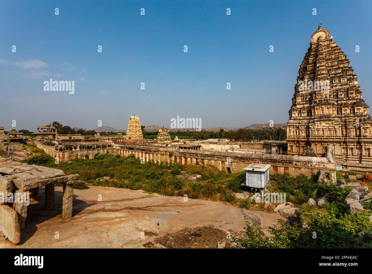 Virupaksha or the Pampapathi temple in Hampi, Karnataka, India, Asia ...
