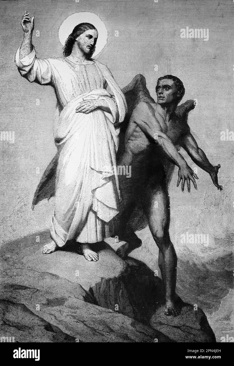Jesus and temptation Black and White Stock Photos & Images - Alamy