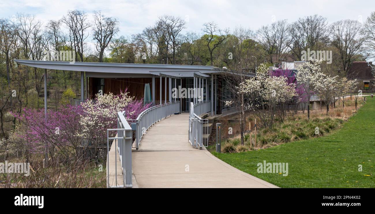 The Frick Environmental Center in Frick Park, a city park in the east ...