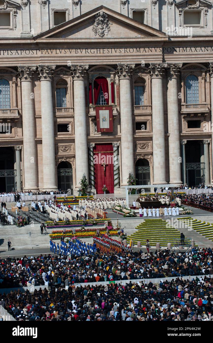 April 09, 2023 - Vatican: Pope Francis presides the Holy Mass and ...