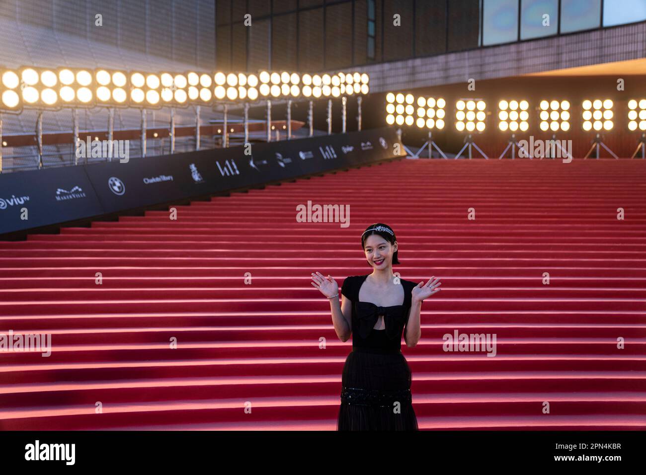 Actress Angela Yuen arrives on the red carpet for the 41st Hong Kong ...