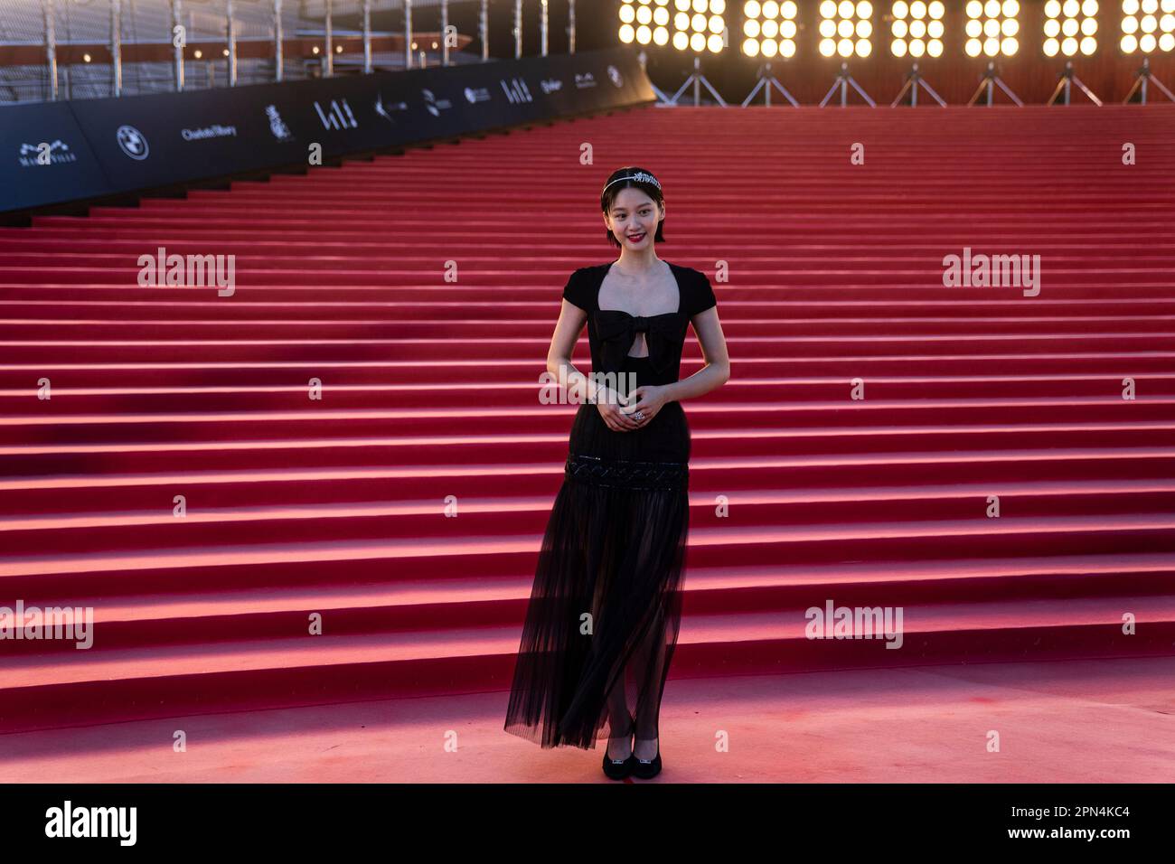 Actress Angela Yuen arrives on the red carpet for the 41st Hong Kong ...