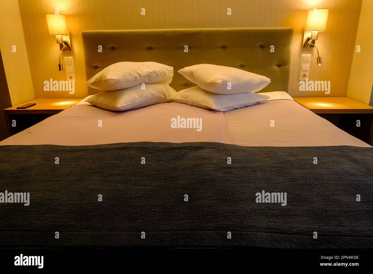 A symbol of a healthy night's sleep, a classic double bed made of solid ...