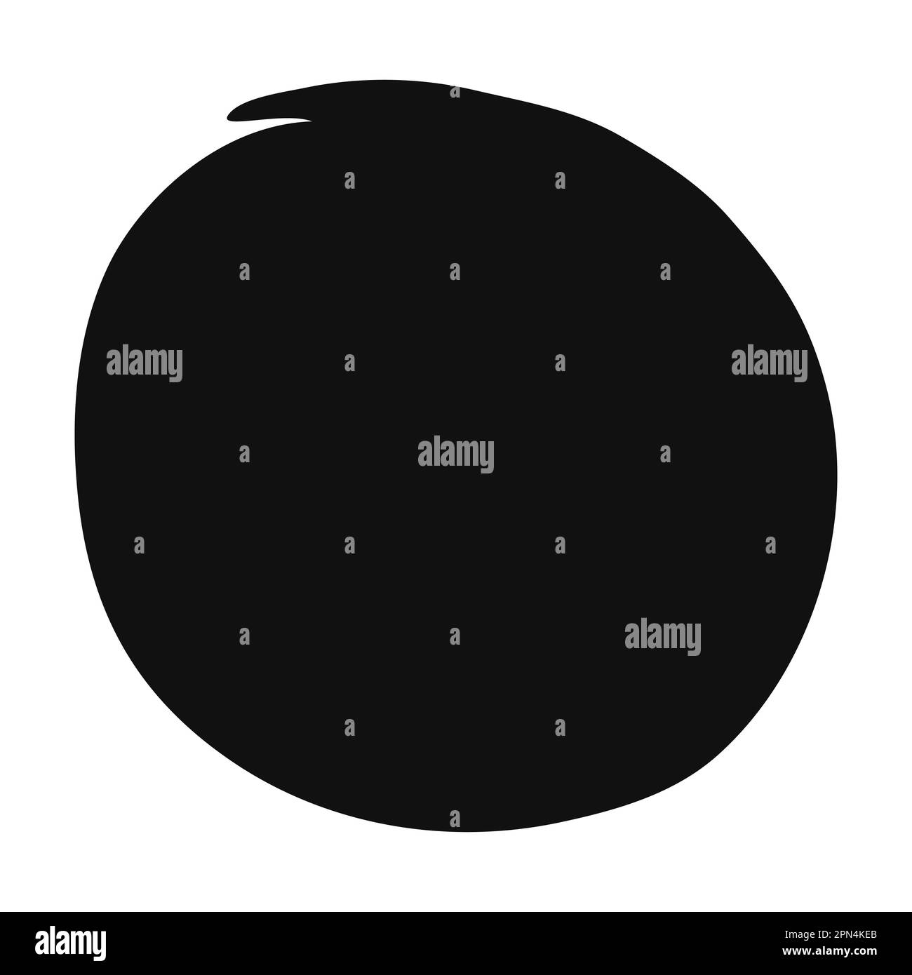 Circle hand painted with ink paint, isolated on white background ...