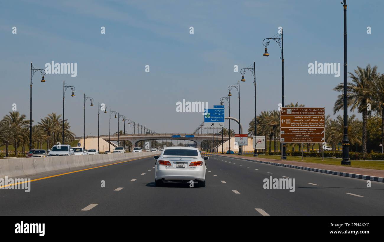 Sharjah flag sharjah uae flag hi-res stock photography and images - Alamy