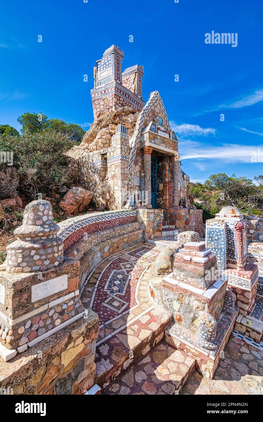 Agios Nikolaos church in Vouliagmeni bay. The well-hidden small chapel ...