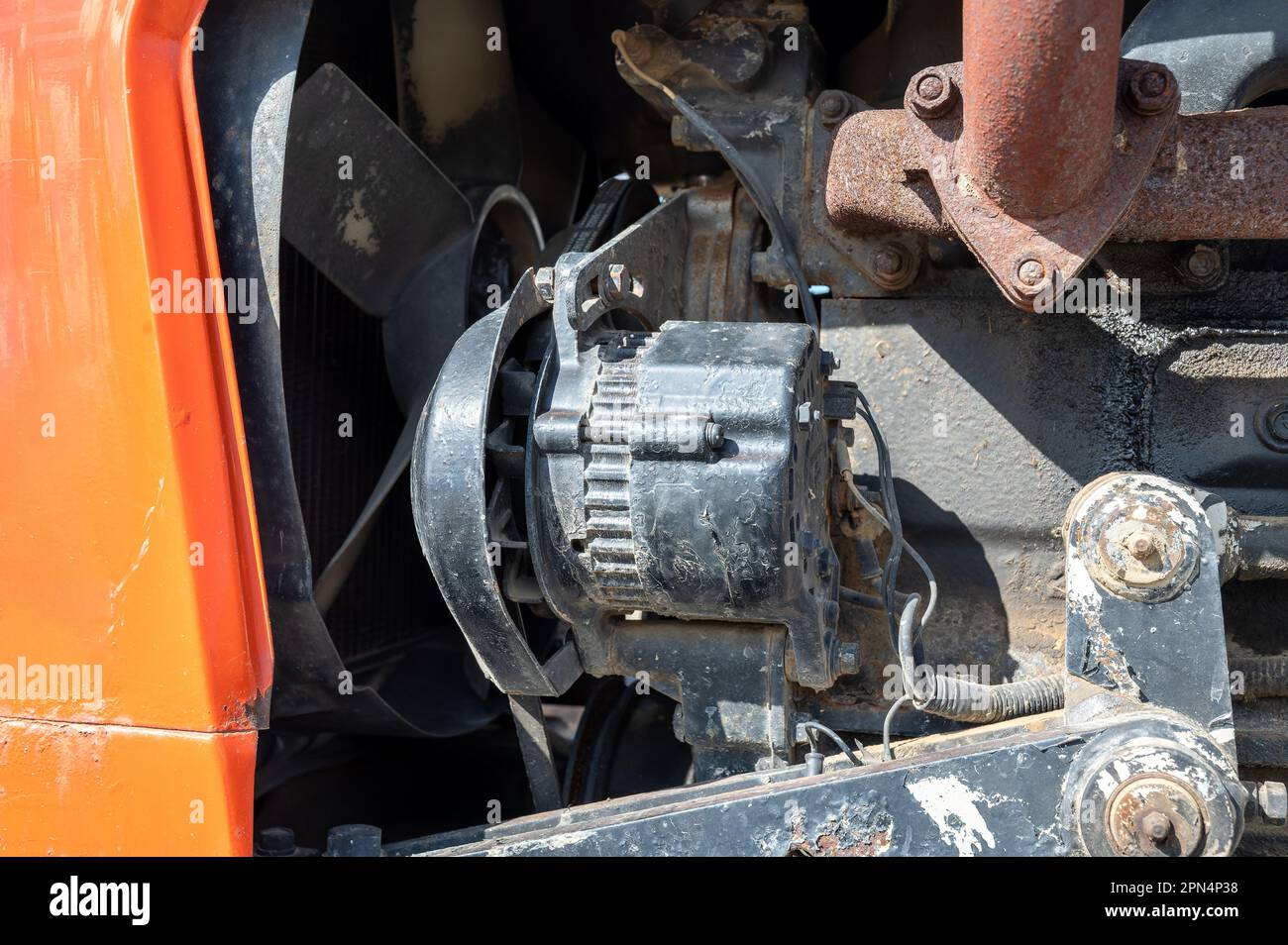 Alternator on farm tractor equipment repair maintenance and service ...