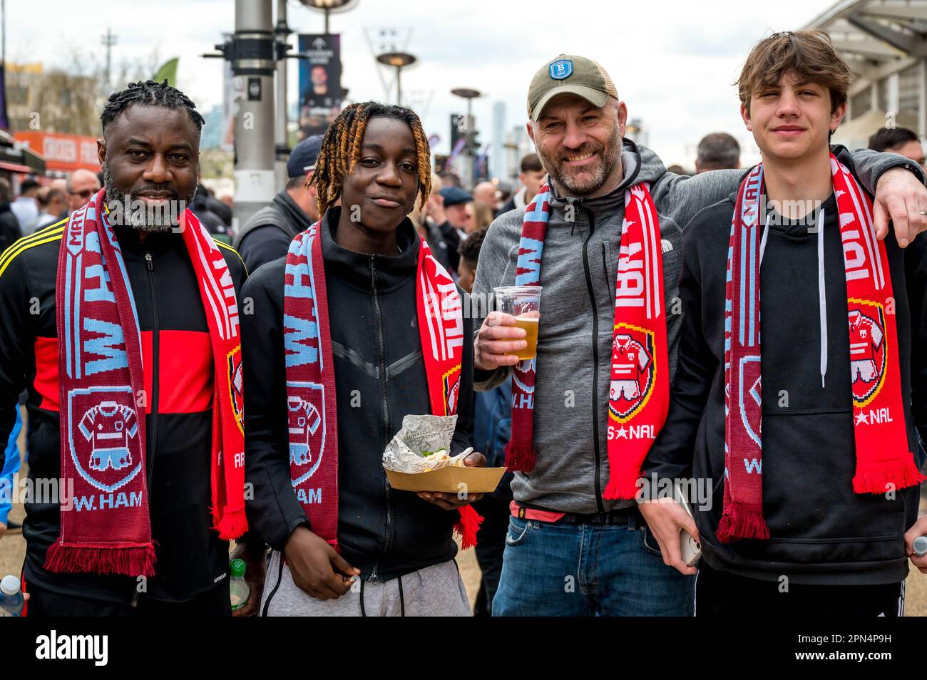 London, UK. 16th Apr, 2023. Arsenal FC supporters ready for the Premier ...
