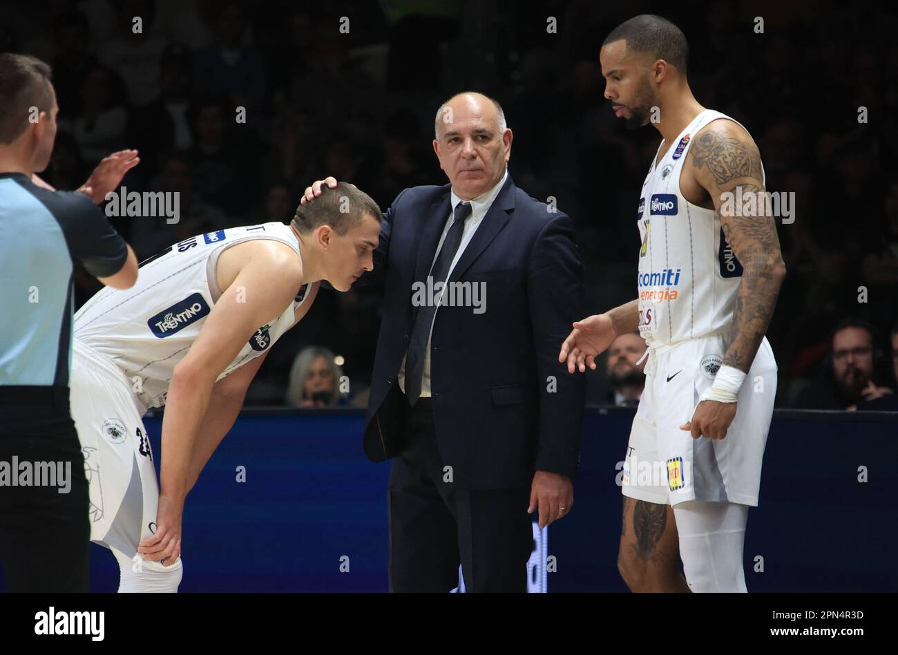 Bologna, Italy. 16th Apr, 2023. Emanuele Molin (head coach of Dolomiti ...