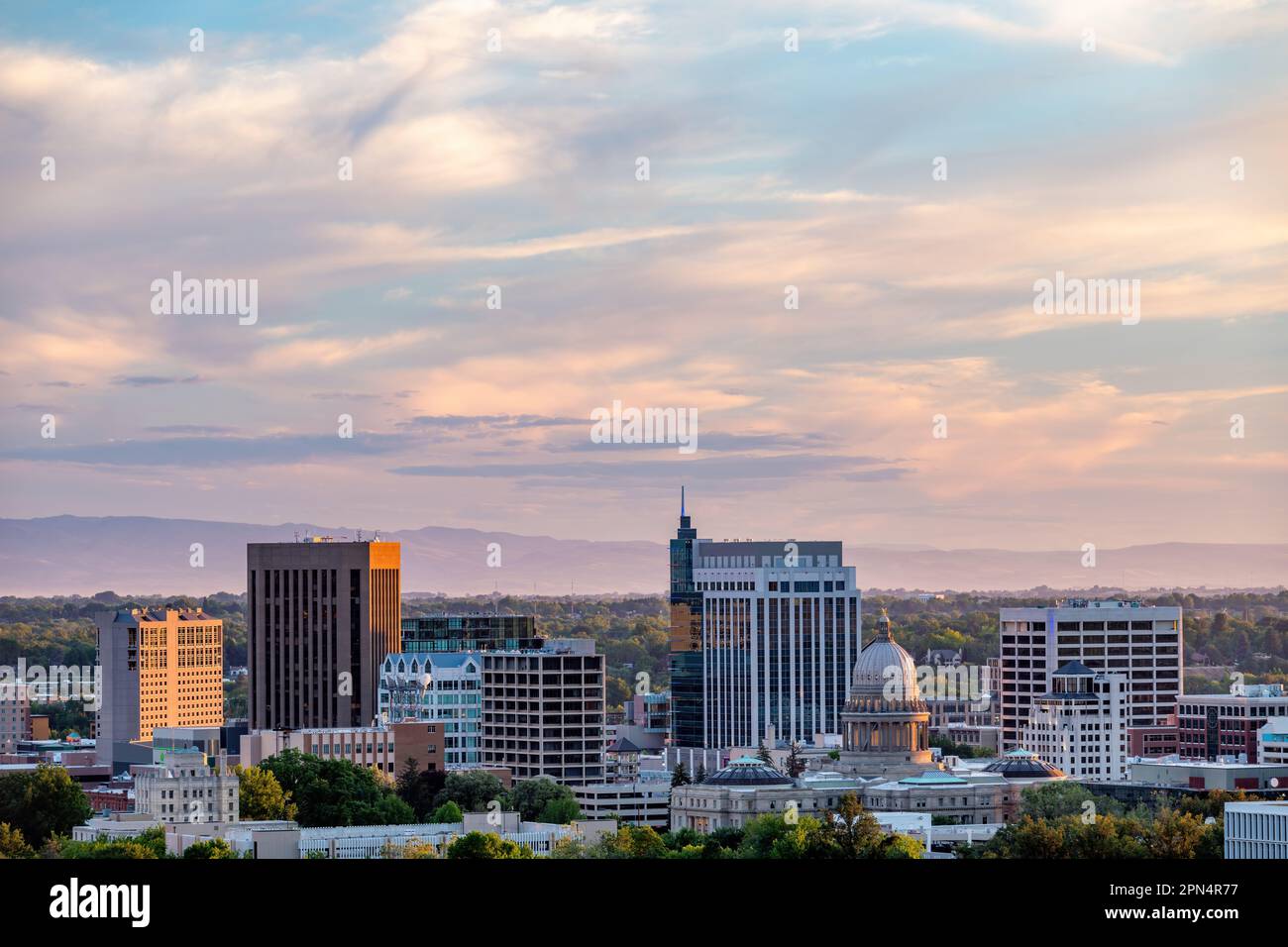 Night landscape boise skyline hi-res stock photography and images - Alamy