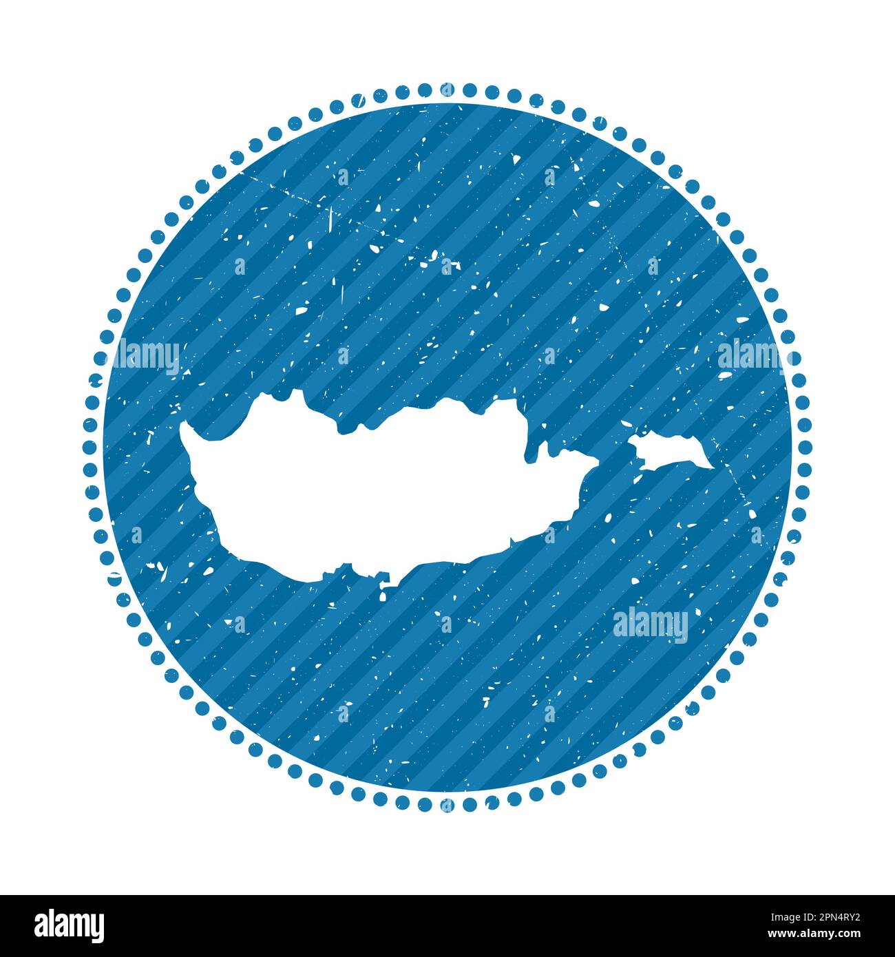 Cyprus striped retro travel sticker. Badge with map of country, vector ...
