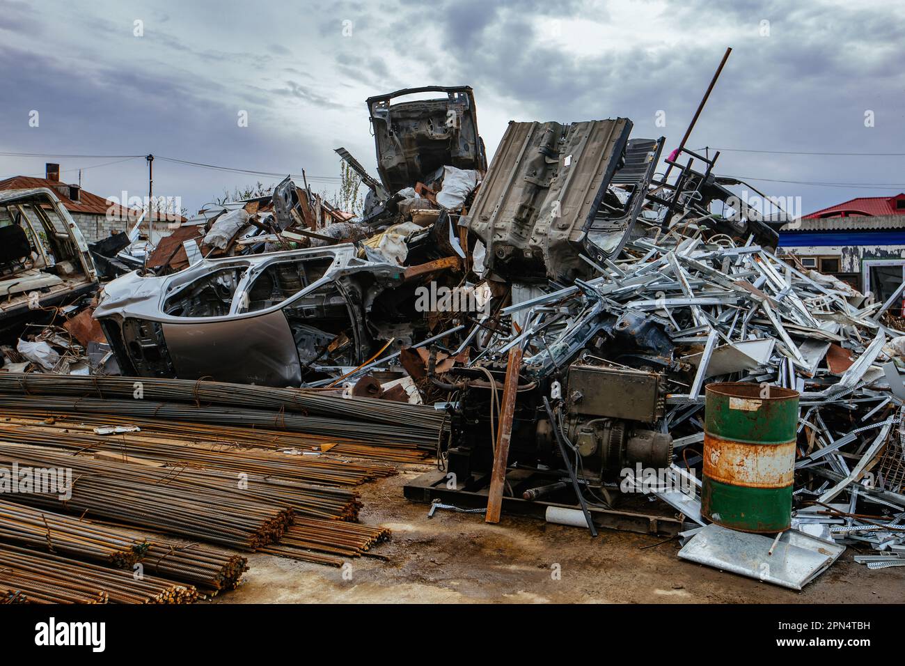 Heap of scrap metal for recycling Stock Photo - Alamy