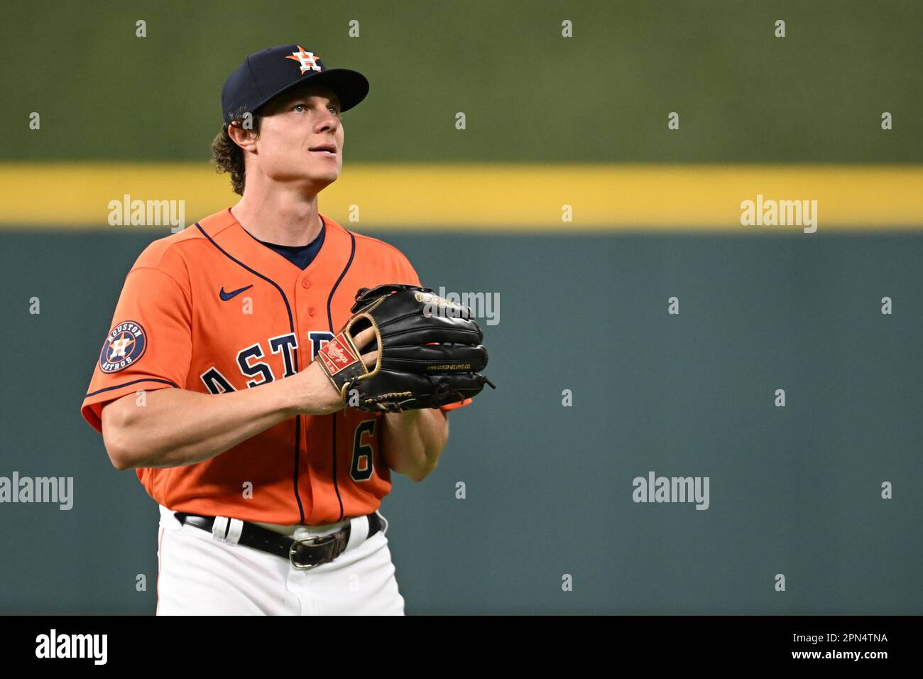 Houston Astros center fielder Jake Meyers (6) during the MLB game ...