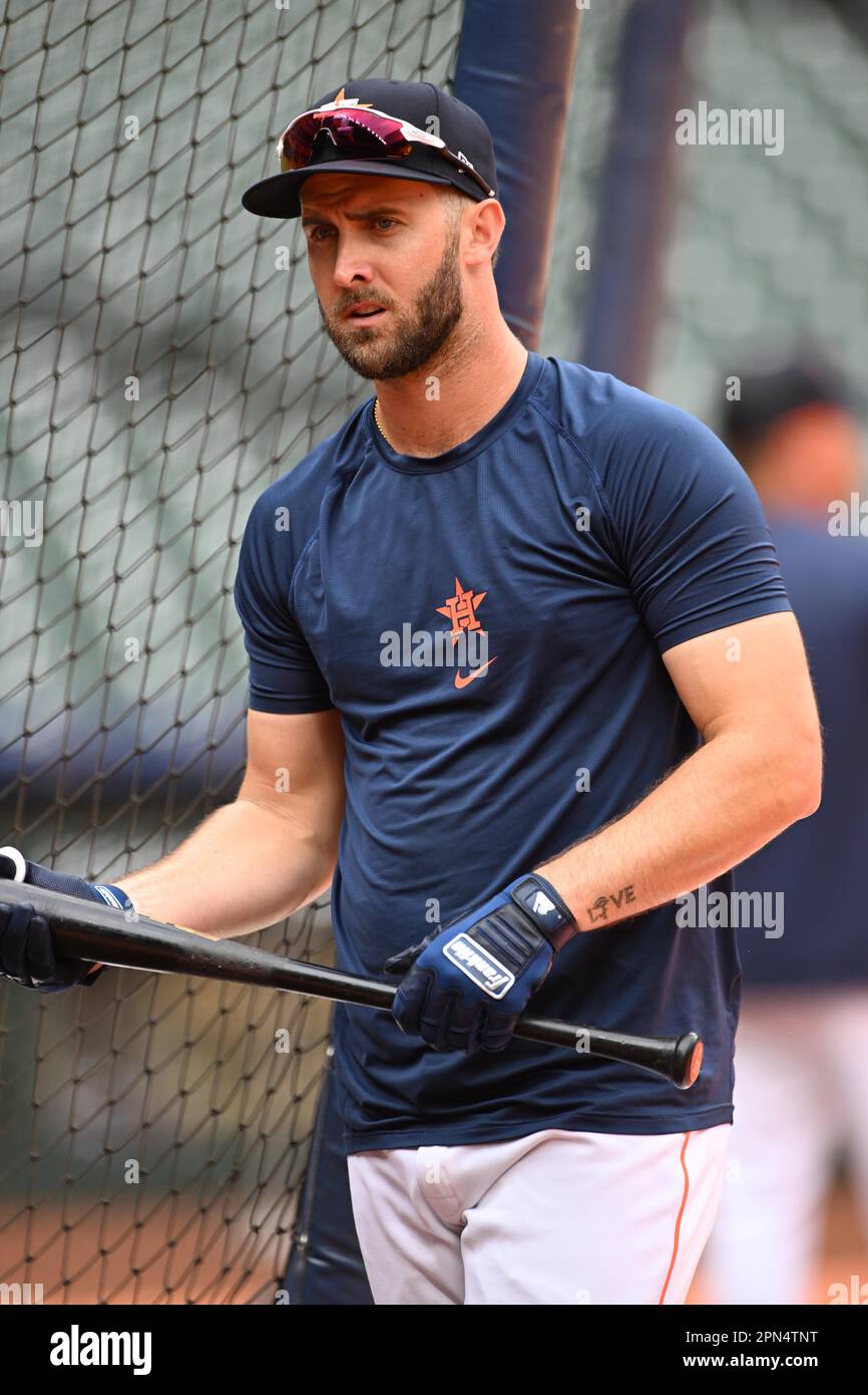 Houston Astros first baseman David Hensley (17) during batting practice ...