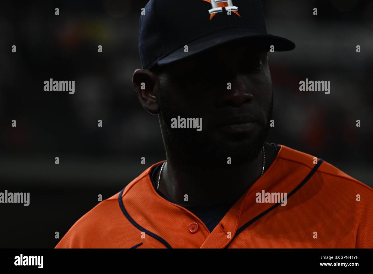Houston Astros left fielder Yordan Alvarez (44) during the MLB game ...