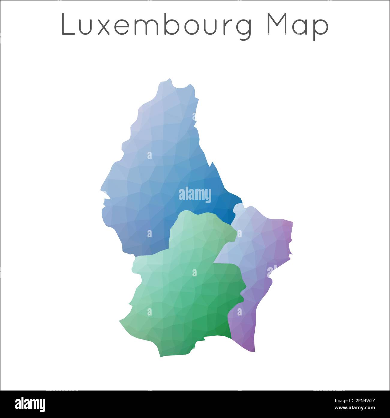 Low poly map of Luxembourg. Luxembourg geometric polygonal, mosaic ...