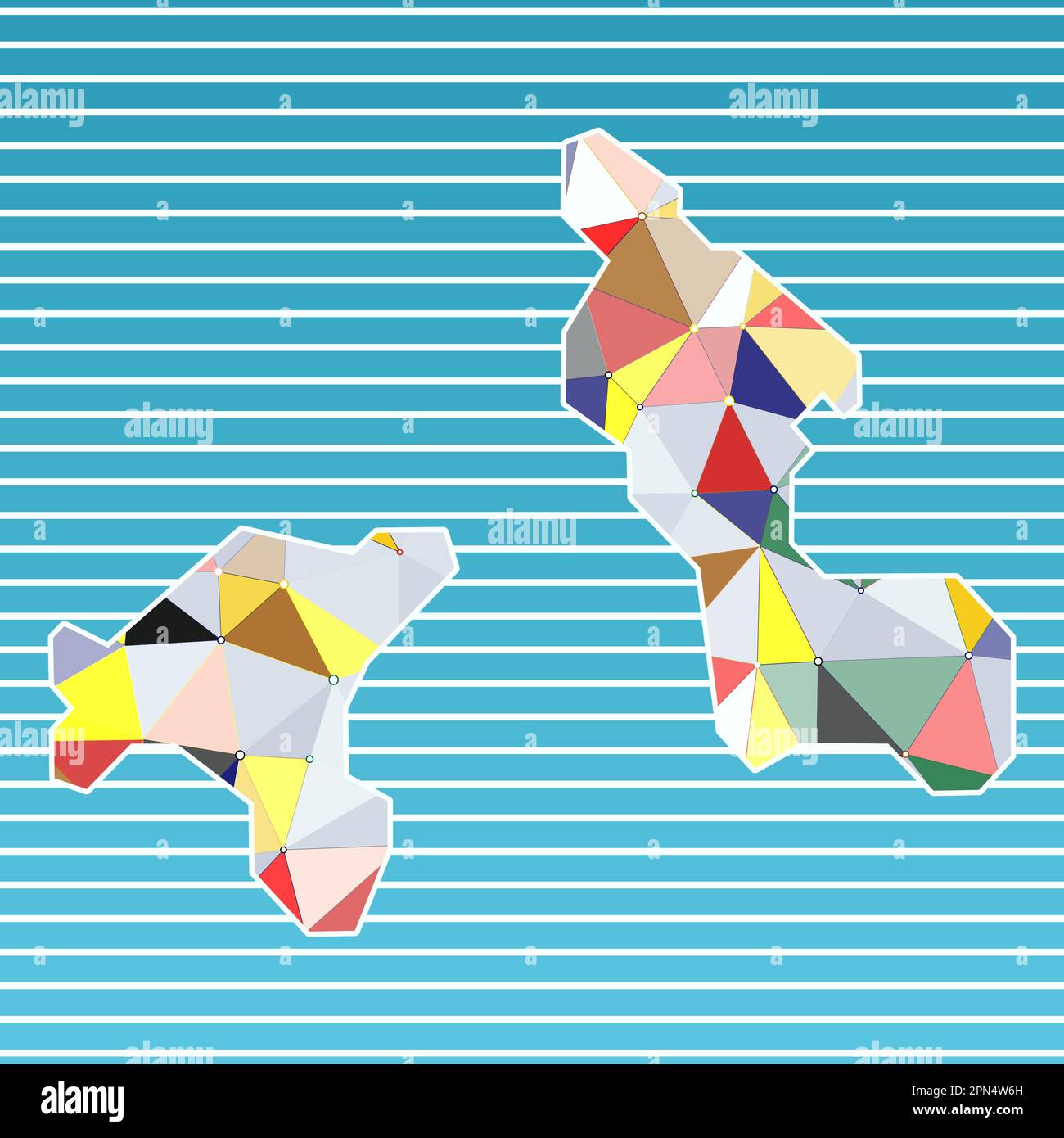 Cooper Island vector illustration. Cooper Island design on gradient ...