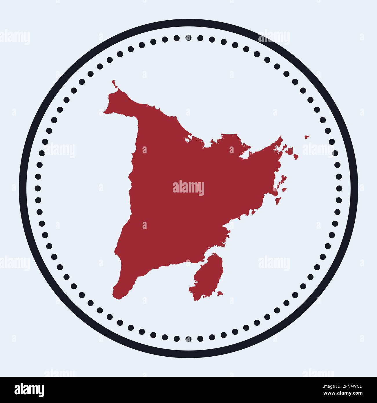 Panay round stamp. Round logo with island map and title. Stylish ...