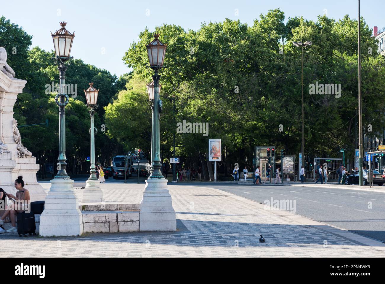 Lisbon, Portugal - April 16, 2023: View of Restauradores Square at the ...
